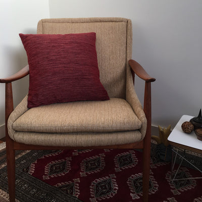 Order Deep Bright Red Textured Throw Pillow Cover – Inabel Shop LLC